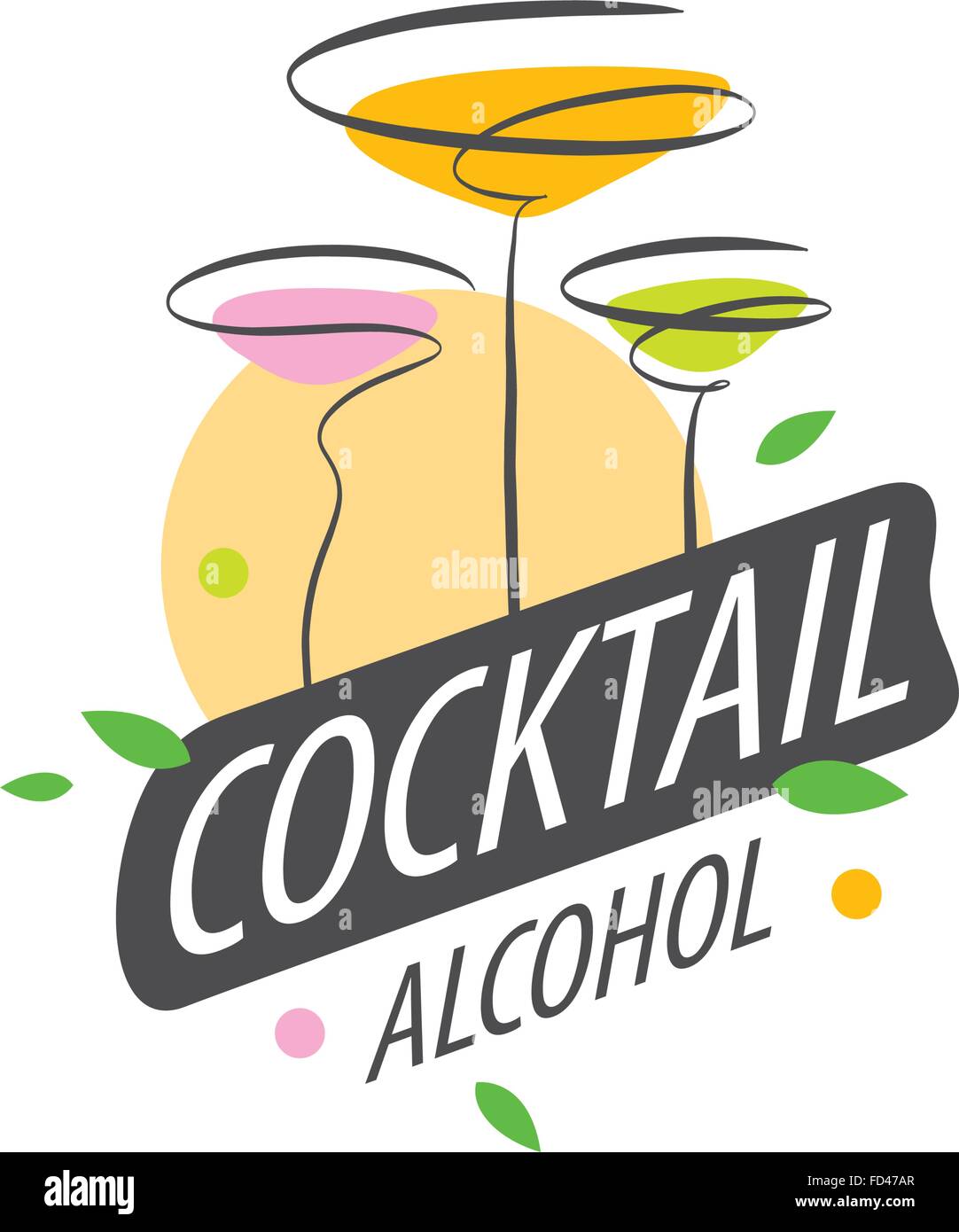 Cocktail with petals Stock Vector Images - Alamy