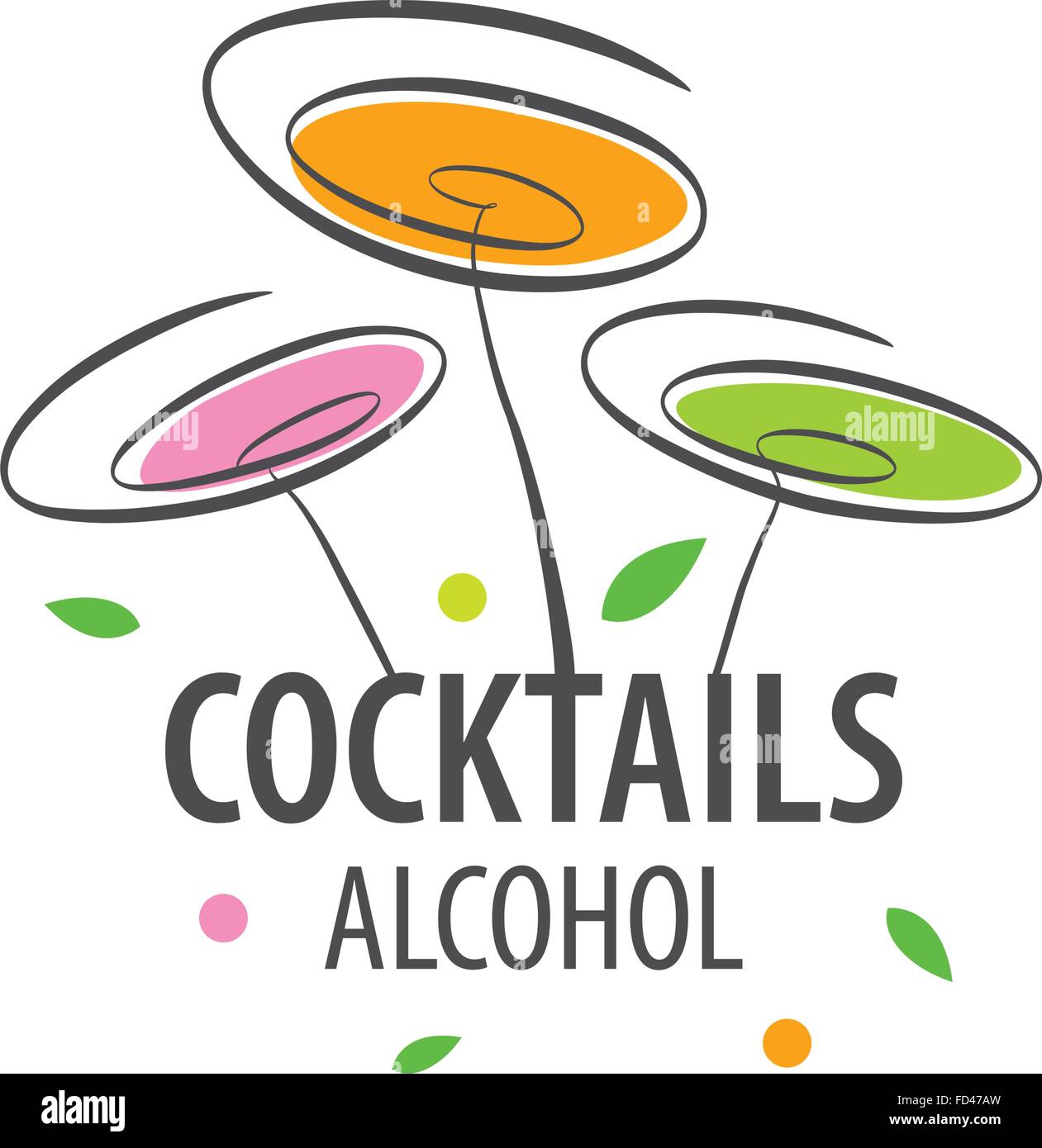 alcoholic cocktails logo Stock Vector Image & Art - Alamy