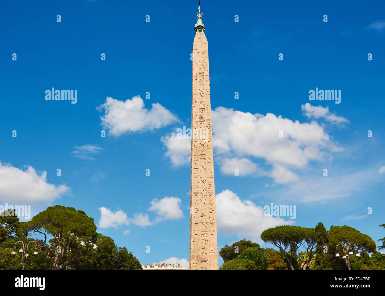 Flaminio Obelisk Piazza Del Popolo Rome, Lazio, Italy, Europe. The ...