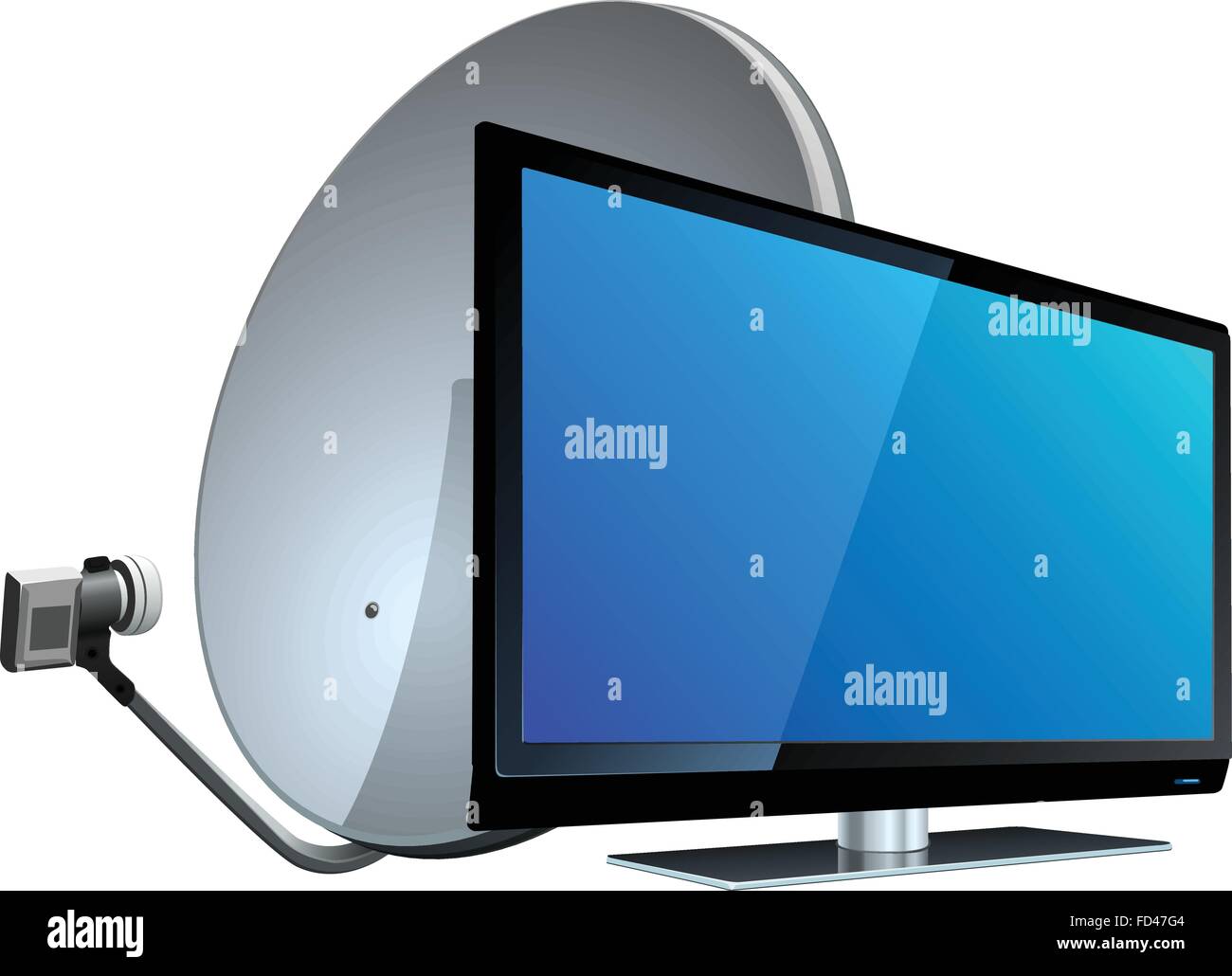 Satellite dish home Stock Vector Images - Alamy