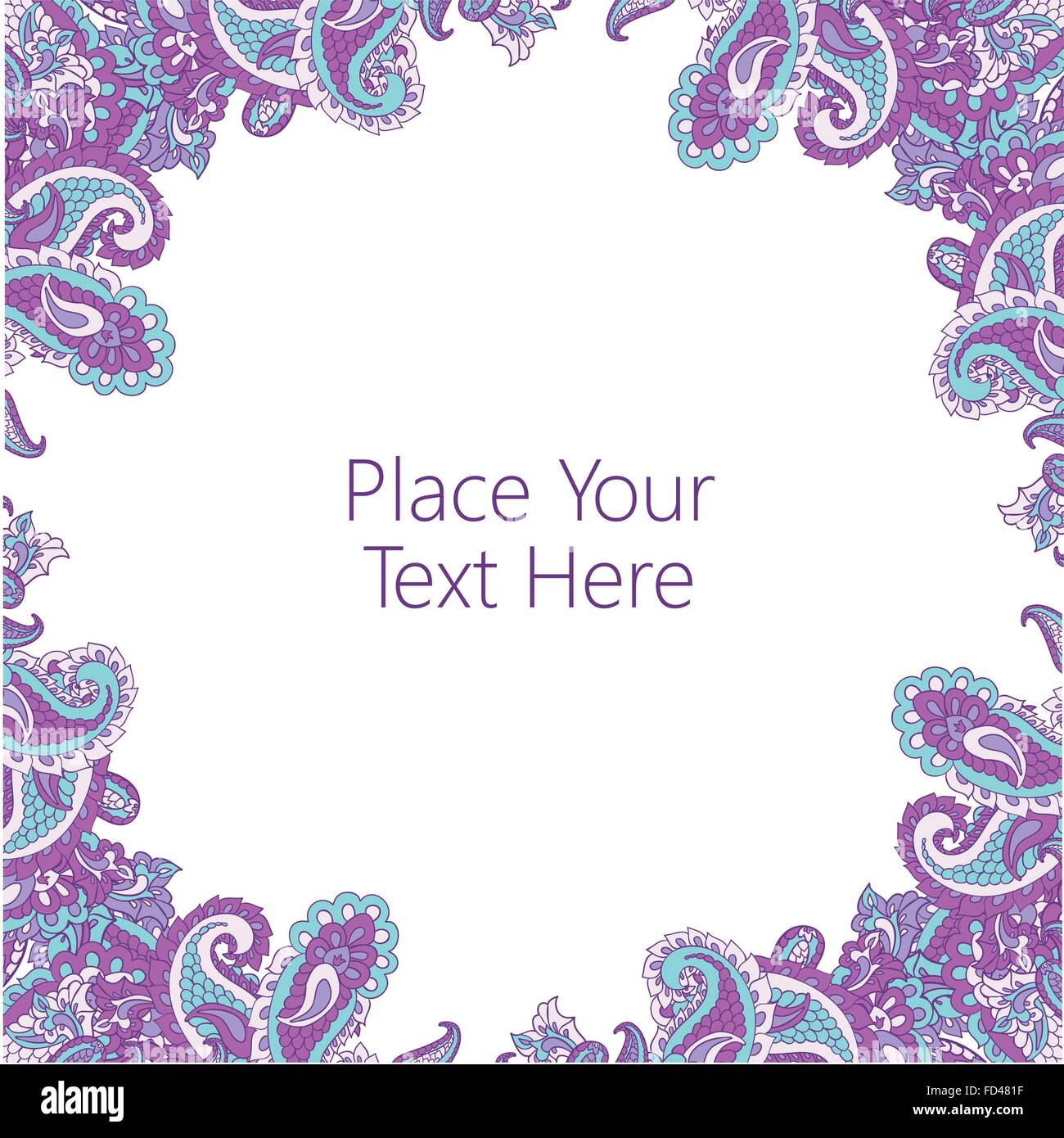 Abstract paisley frame Stock Vector Image & Art - Alamy