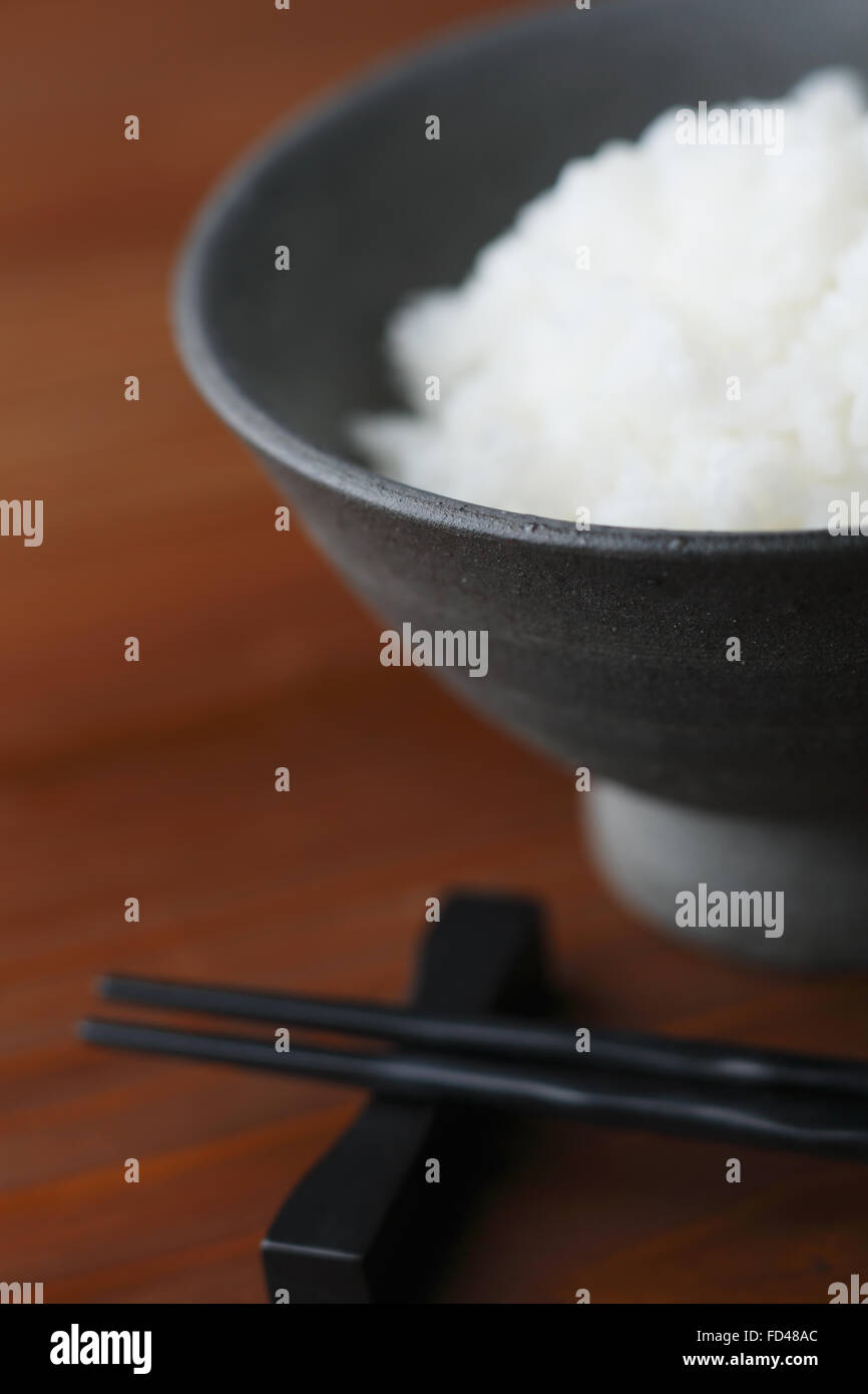Bowl of white rice Stock Photo - Alamy