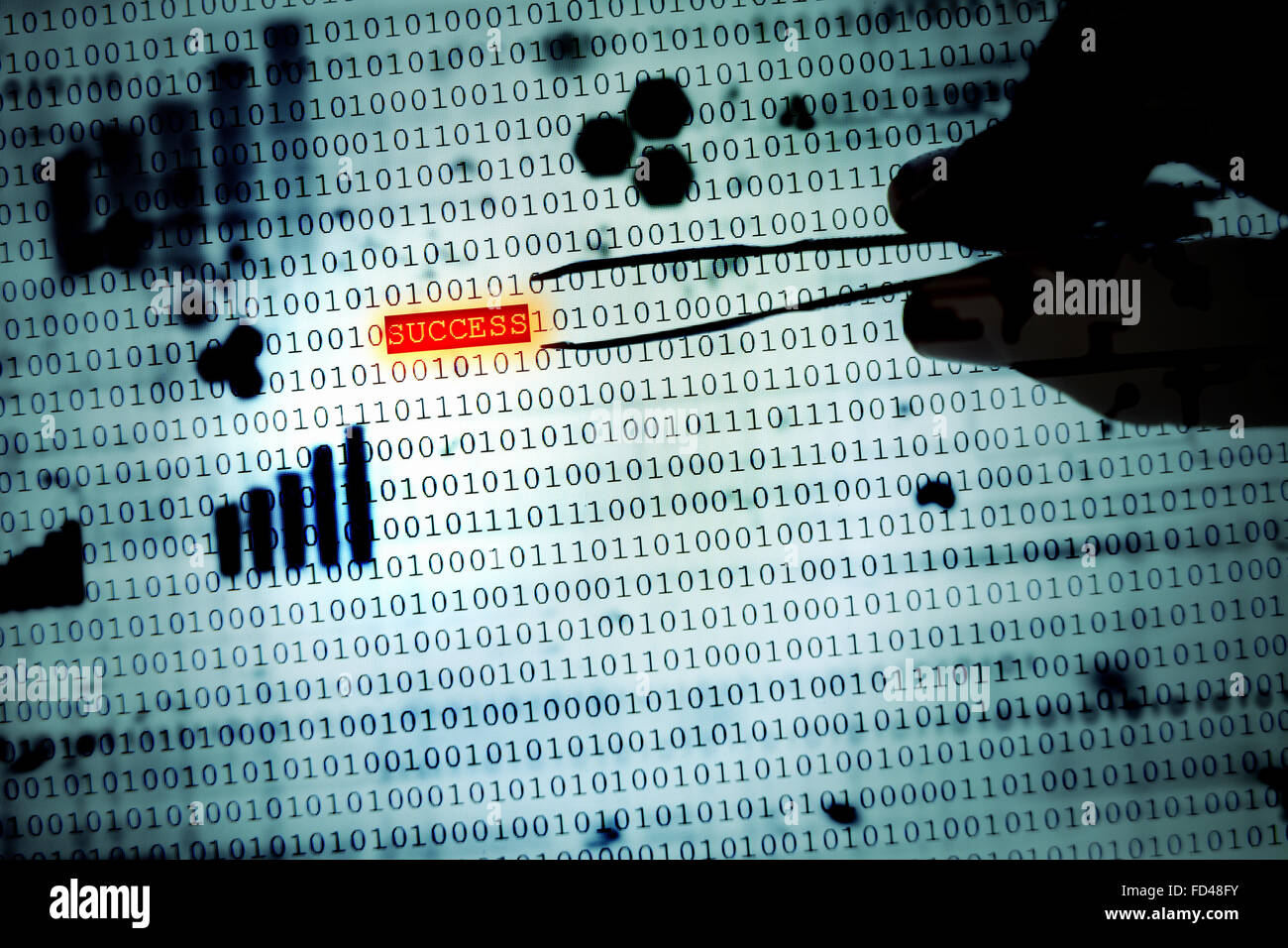 Computer concept with binary code. Security and password Stock Photo ...
