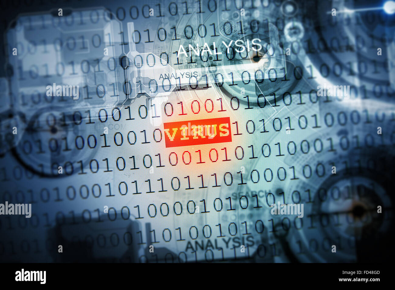 Computer concept with binary code. Security and password Stock Photo ...