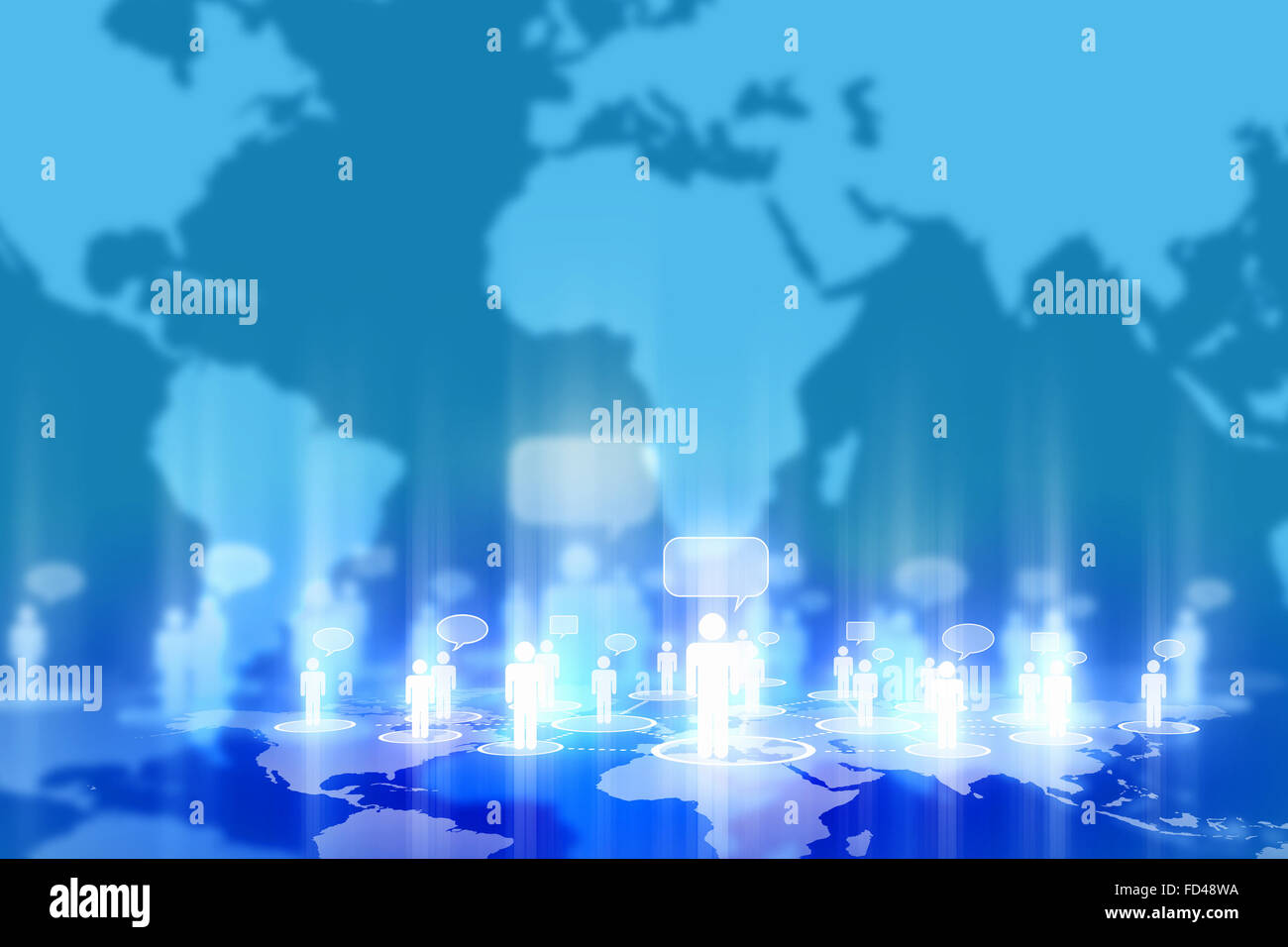 Background media image with icons. Social nets and communication Stock ...