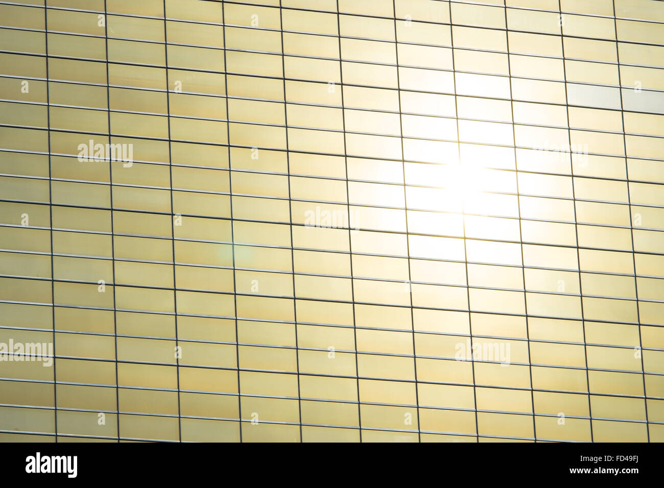 Modern golden building sun reflection Stock Photo - Alamy