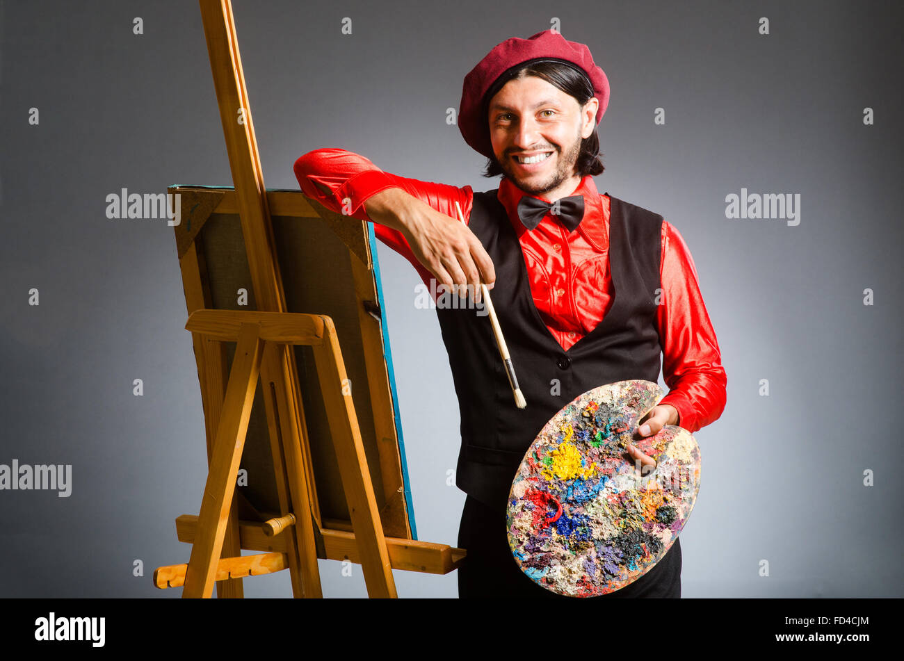 The man artist in art concept Stock Photo - Alamy