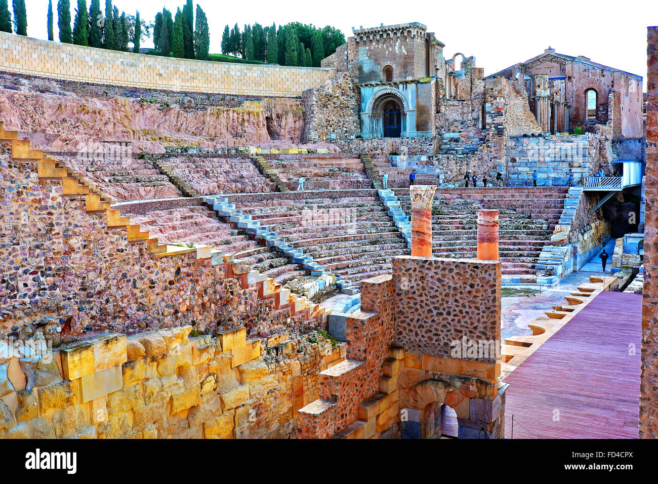 Spain Cartagena Roman Amphitheatre museum Stock Photo - Alamy