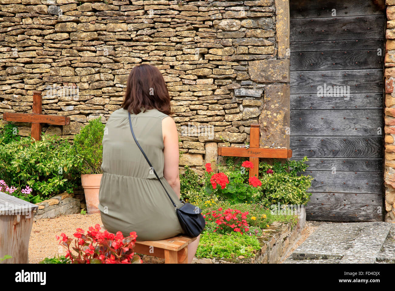 Taize Community. The Cemetery. Brother Roger's grave Stock Photo - Alamy