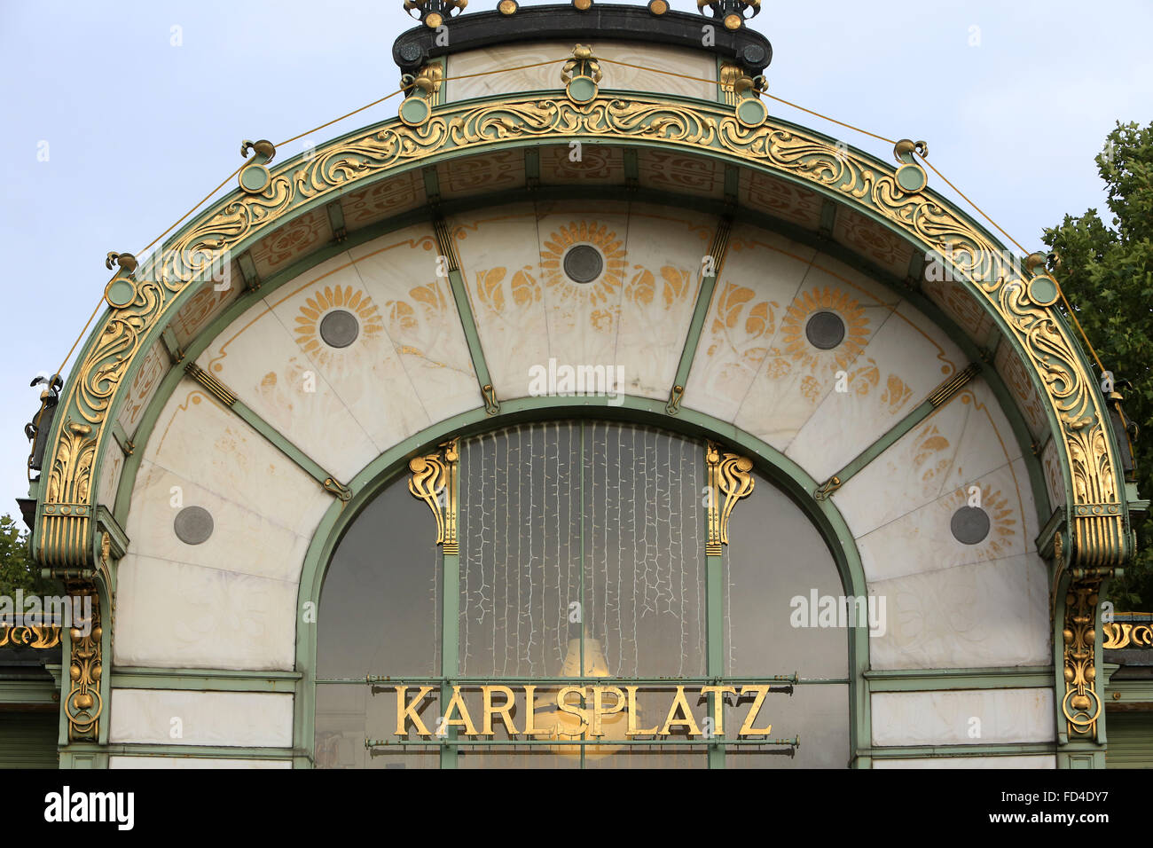 Karlsplatz metro station otto wagner hi-res stock photography and ...