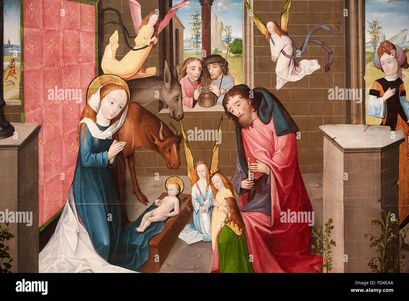 Nativity scene by "van de Wenemaertriptiek . Detail of a triptych ...