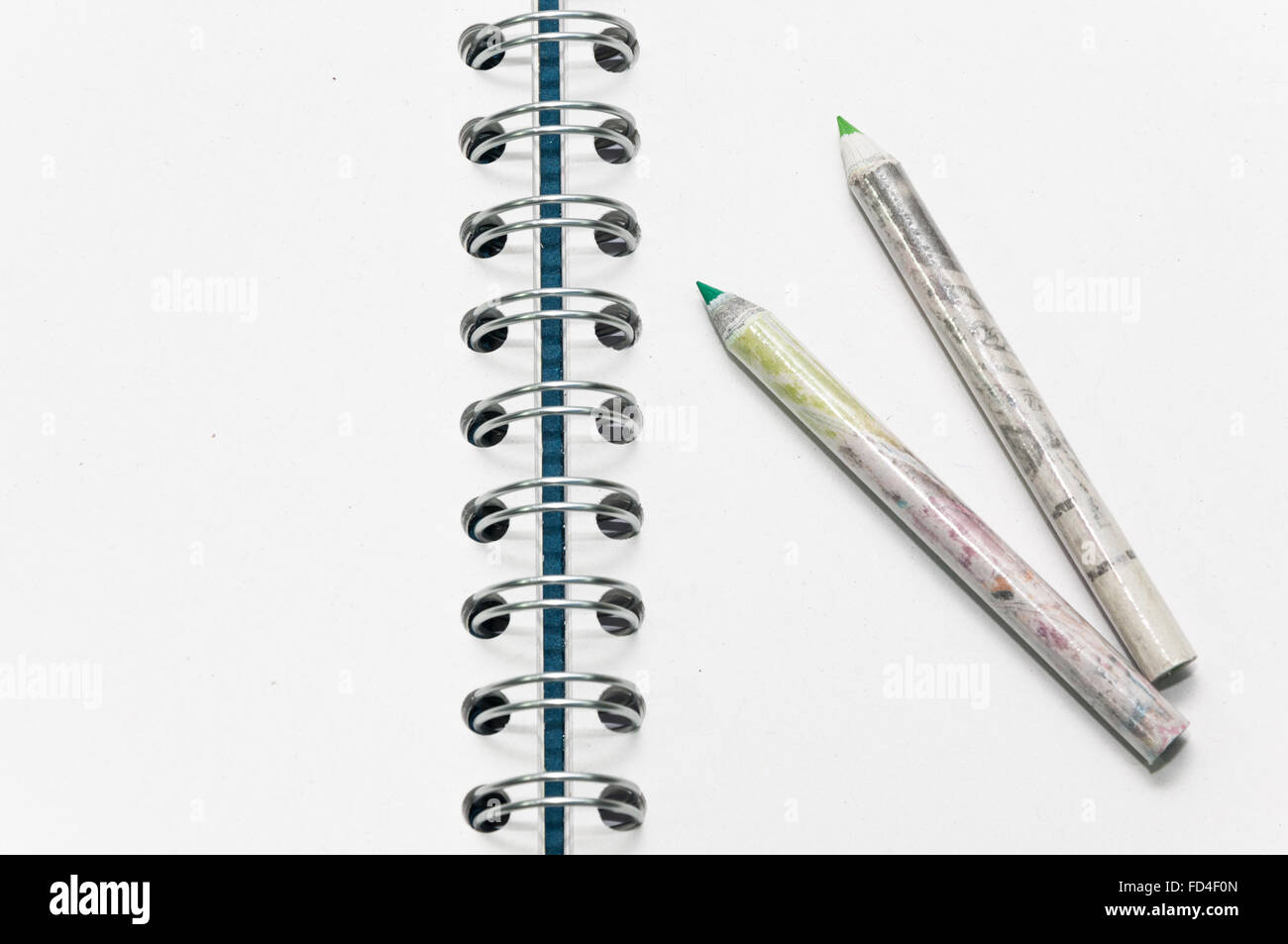 Open book and paintings recycled paper Stock Photo - Alamy