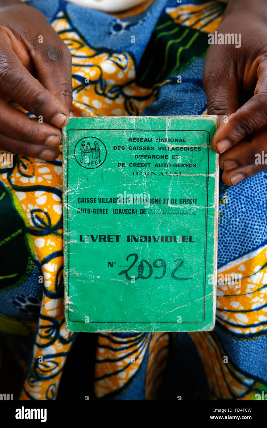 Microfinance agency client's book Stock Photo - Alamy