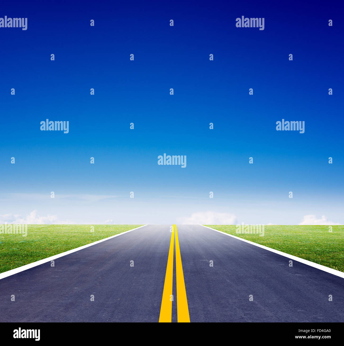 Highway road with blue sky Stock Photo - Alamy
