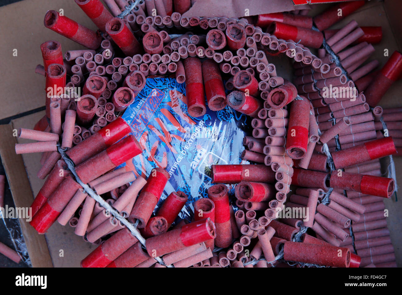 Chinese New Year. Firecrackers Stock Photo - Alamy