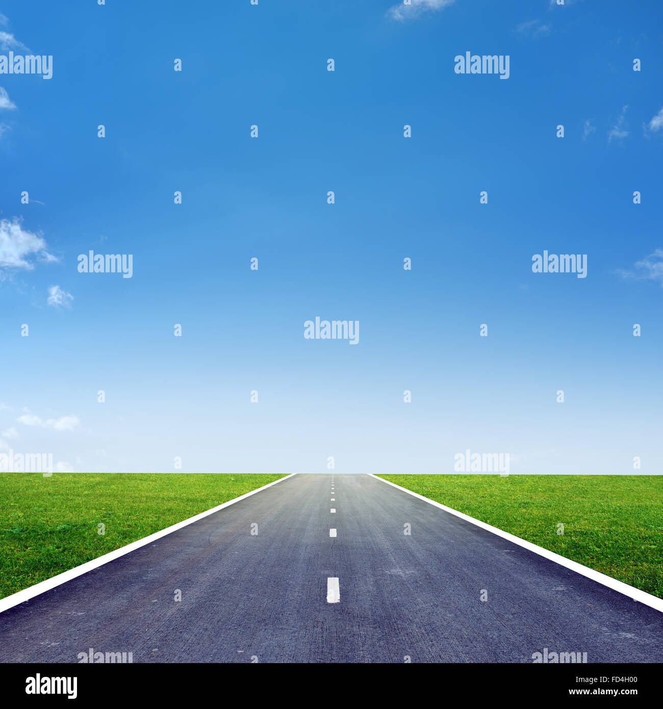 Highway road with blue sky Stock Photo - Alamy