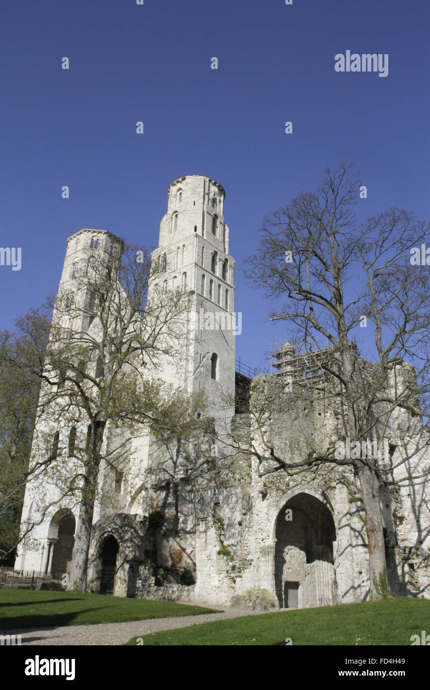 Western facade of the Church of Our Lady Abbey Stock Photo - Alamy
