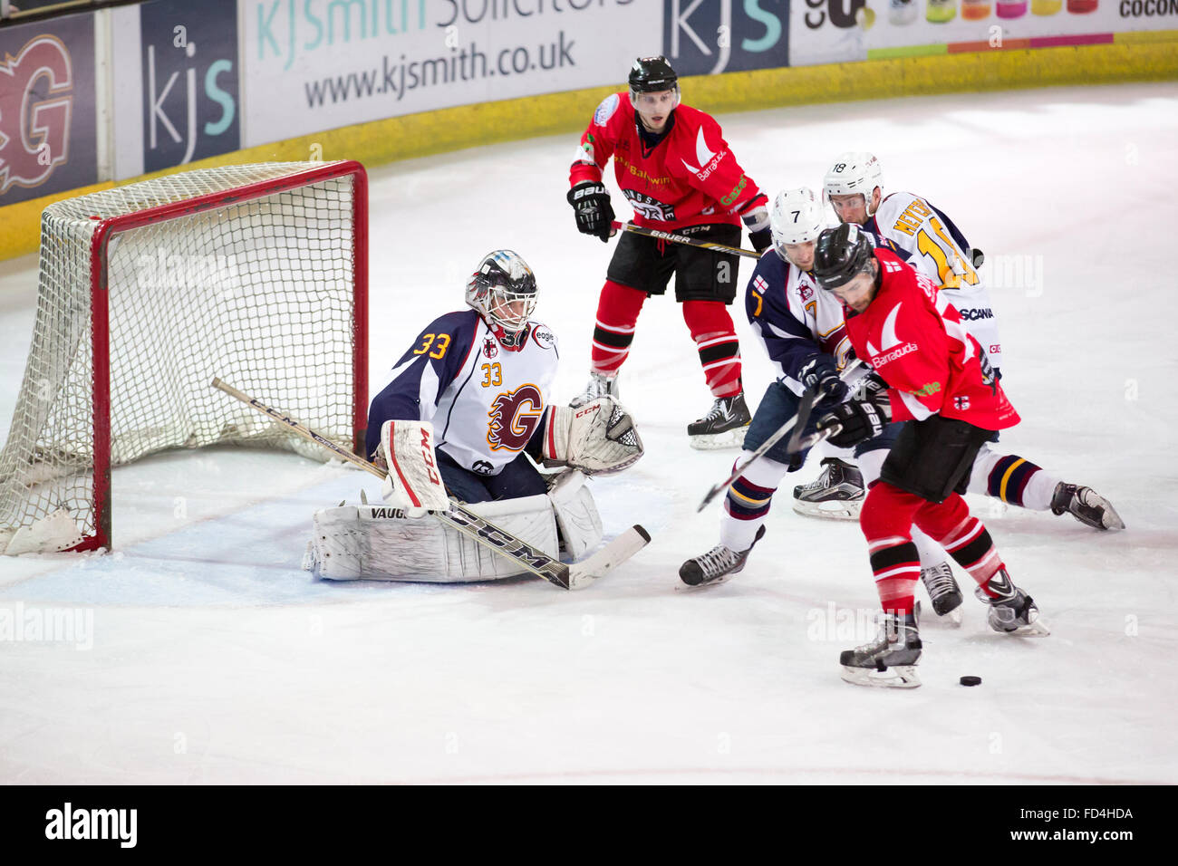 Guildford, Surrey, UK. 27th January, 2016. English Premier Ice Hockey ...