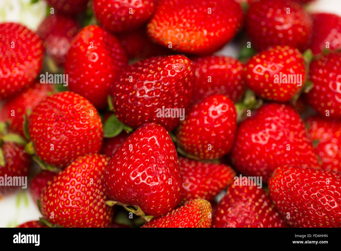 The strawberries arranged on the display Stock Photo - Alamy