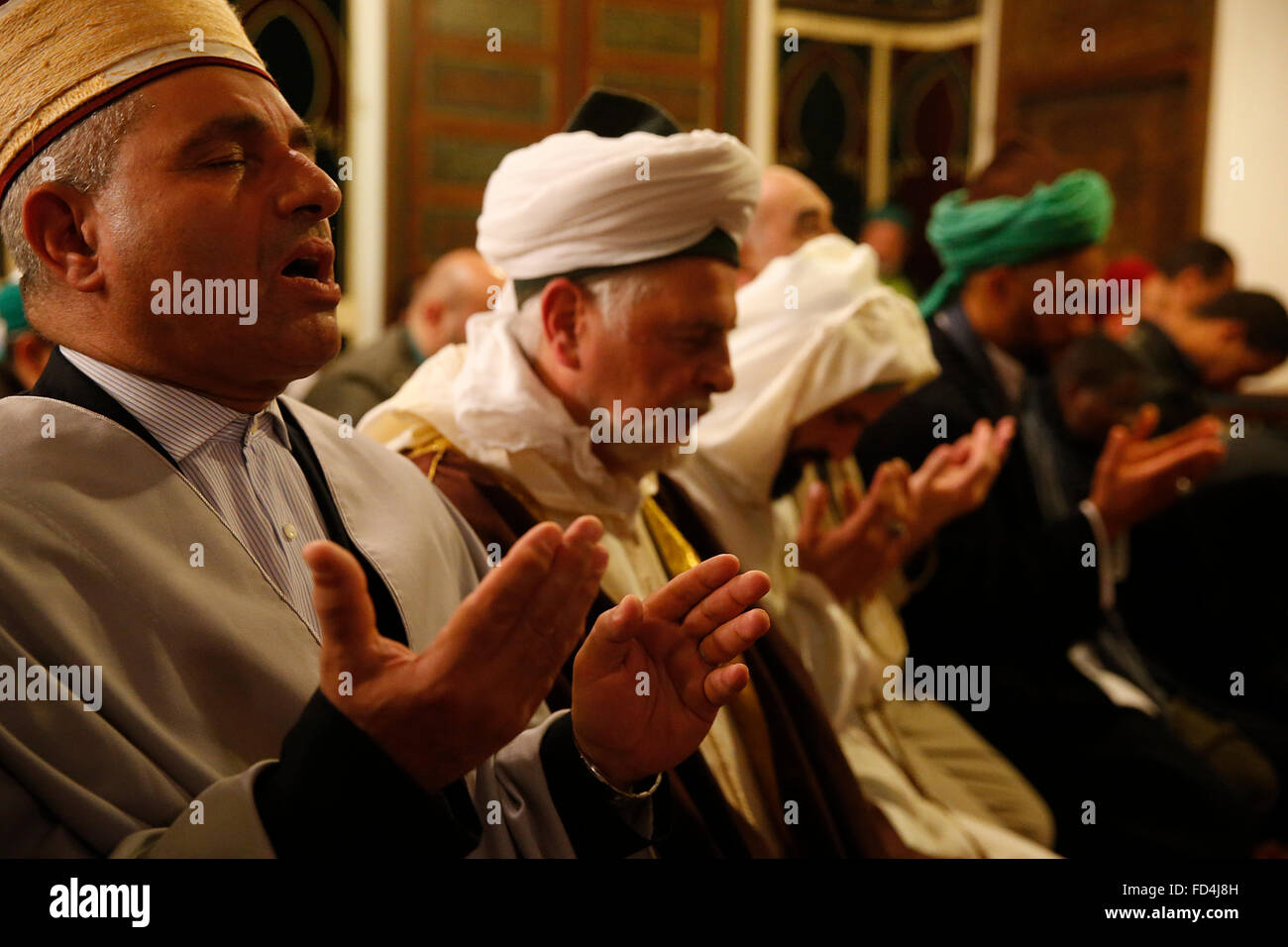 Prayer at the Paris Great Mosque Stock Photo - Alamy