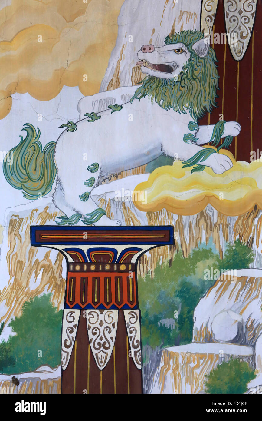 Lion. Dashang Kagyu Ling congregation. Temple of the Thousand Buddhas ...