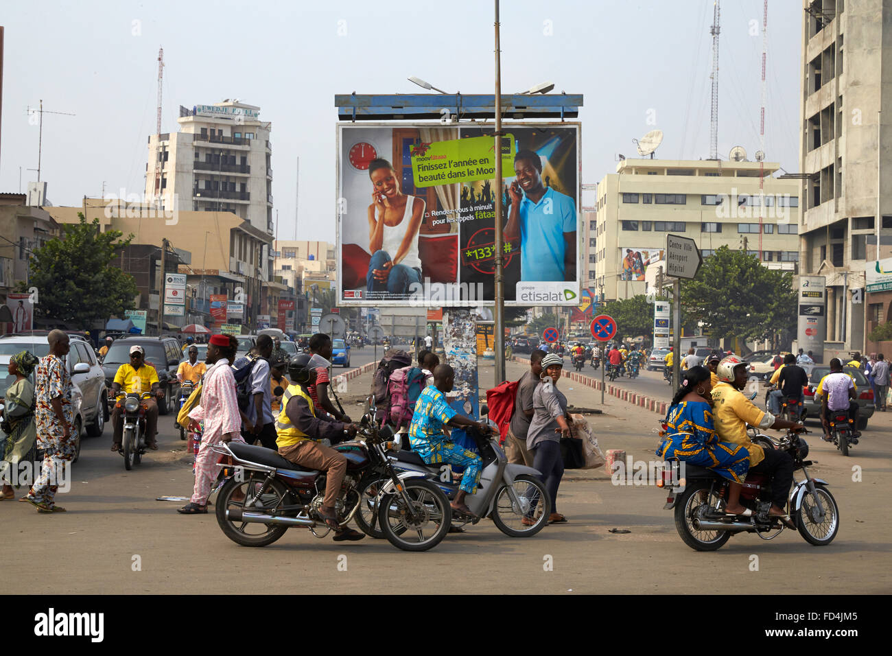 Traffic in Cotonou Stock Photo - Alamy