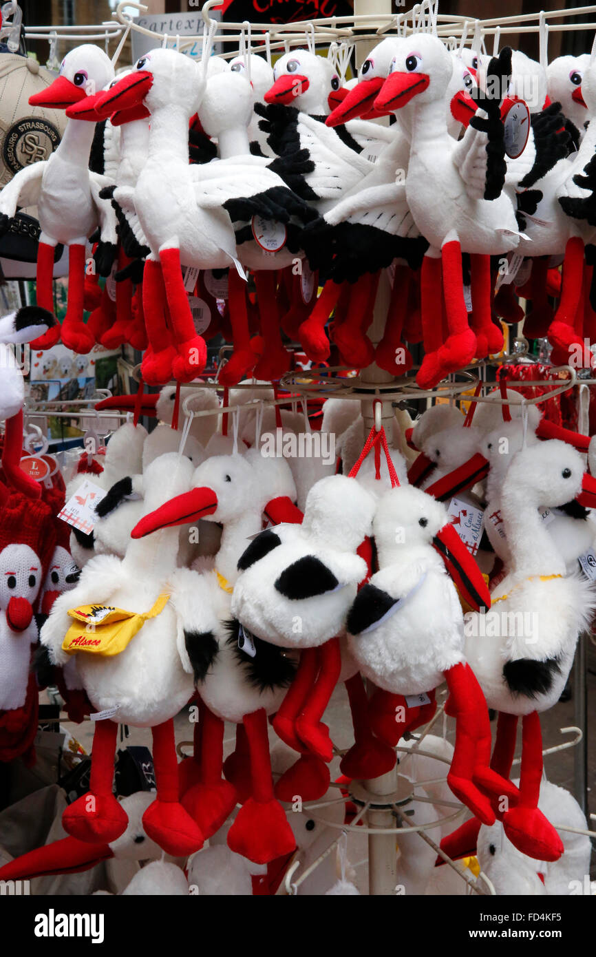Alsatian stork. Cuddly toy Stock Photo - Alamy