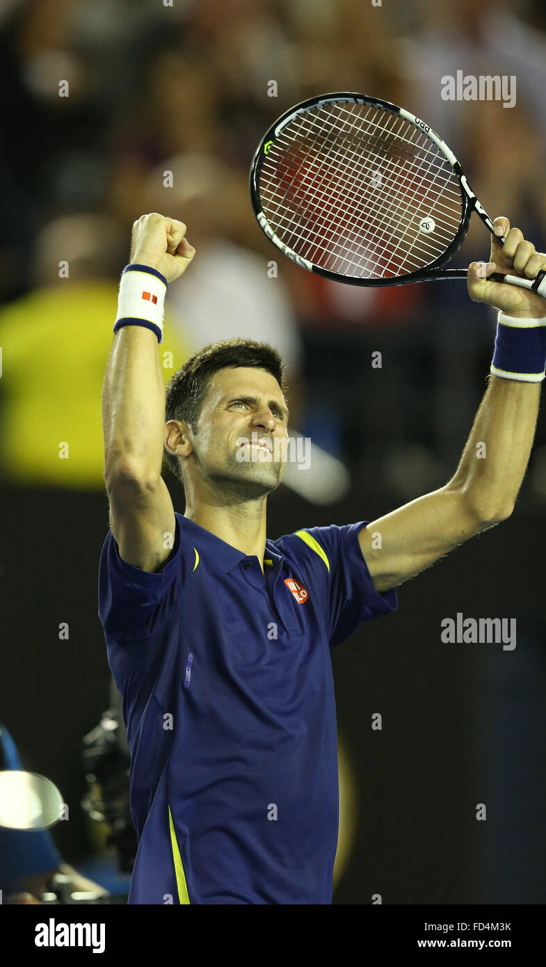 Melbourne, Australia. 28th Jan, 2016. Serbia's Novak Djokovic ...