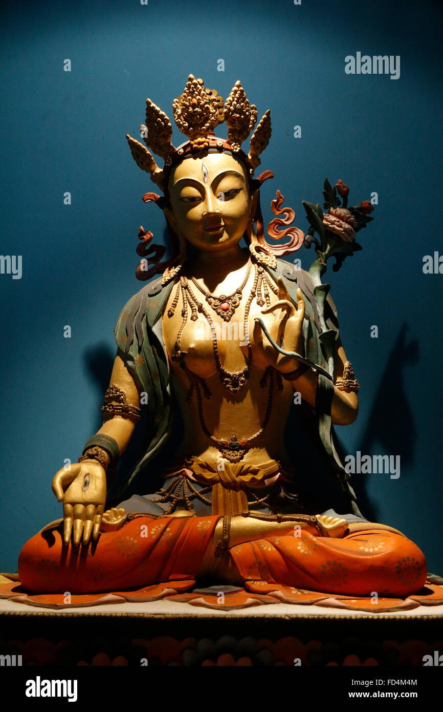 Temple of the Thousand Buddhas. Dashang Kagyu Ling congregation. Statue ...