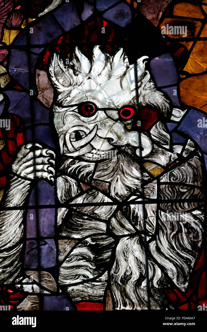 Our Lady of Strasbourg Cathedral. Stained glass window, 14th century ...