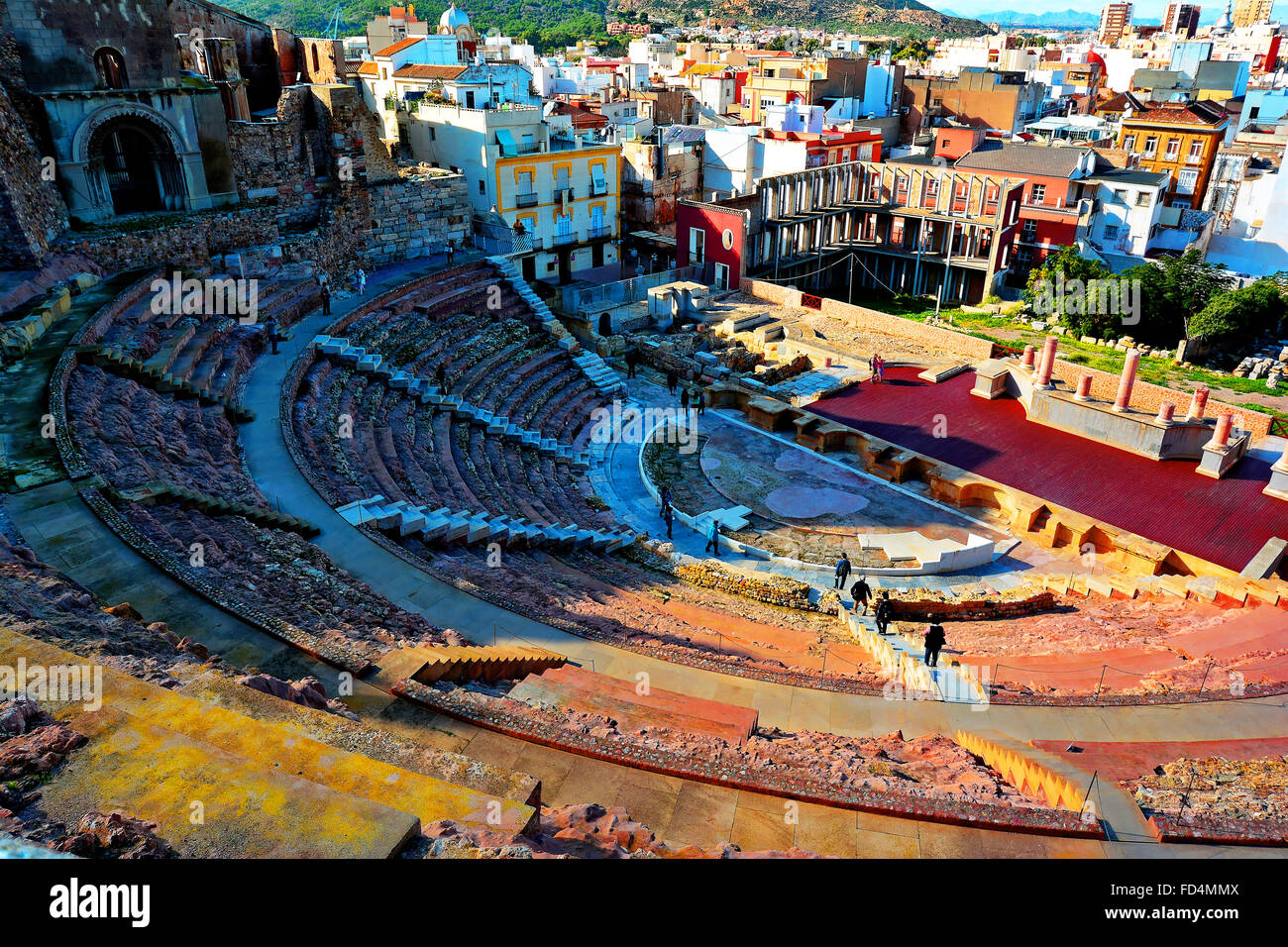 Spain Cartagena Roman Amphitheatre museum Stock Photo - Alamy