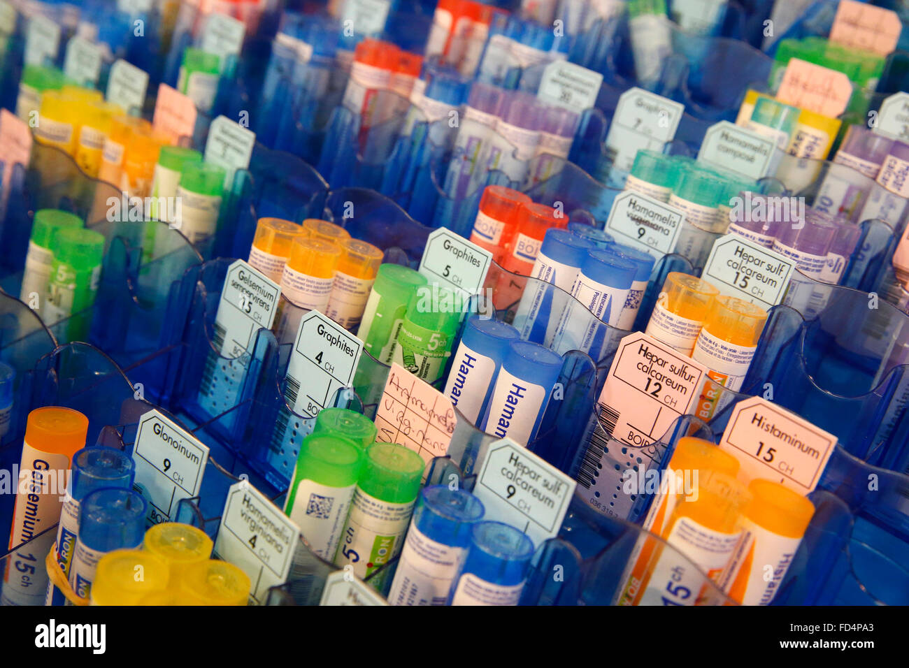 Drugstore. Homeopathic medicine Stock Photo - Alamy