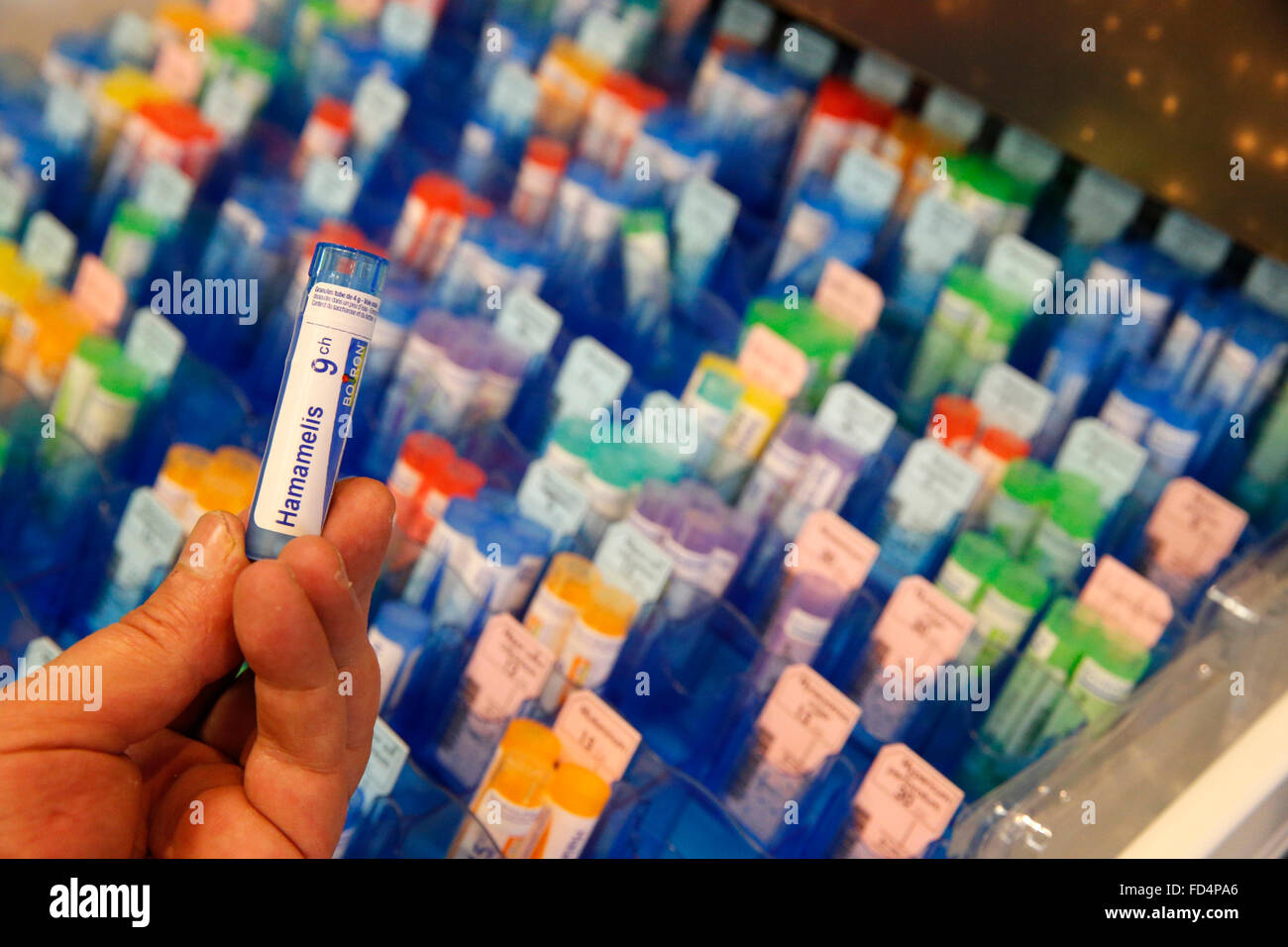 Drugstore. Homeopathic medicine Stock Photo - Alamy
