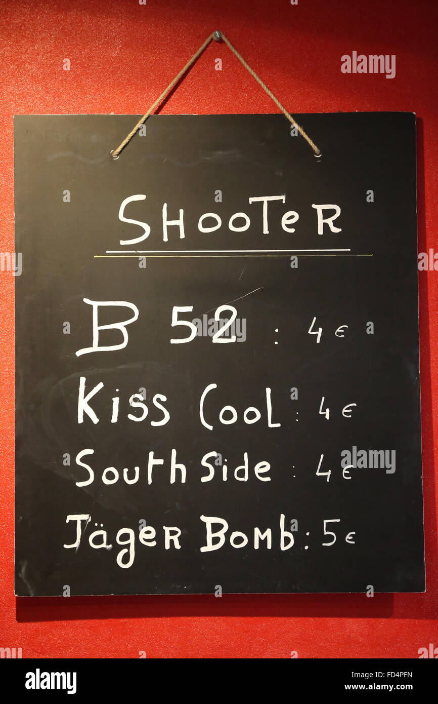 Shooters bar hi-res stock photography and images - Alamy