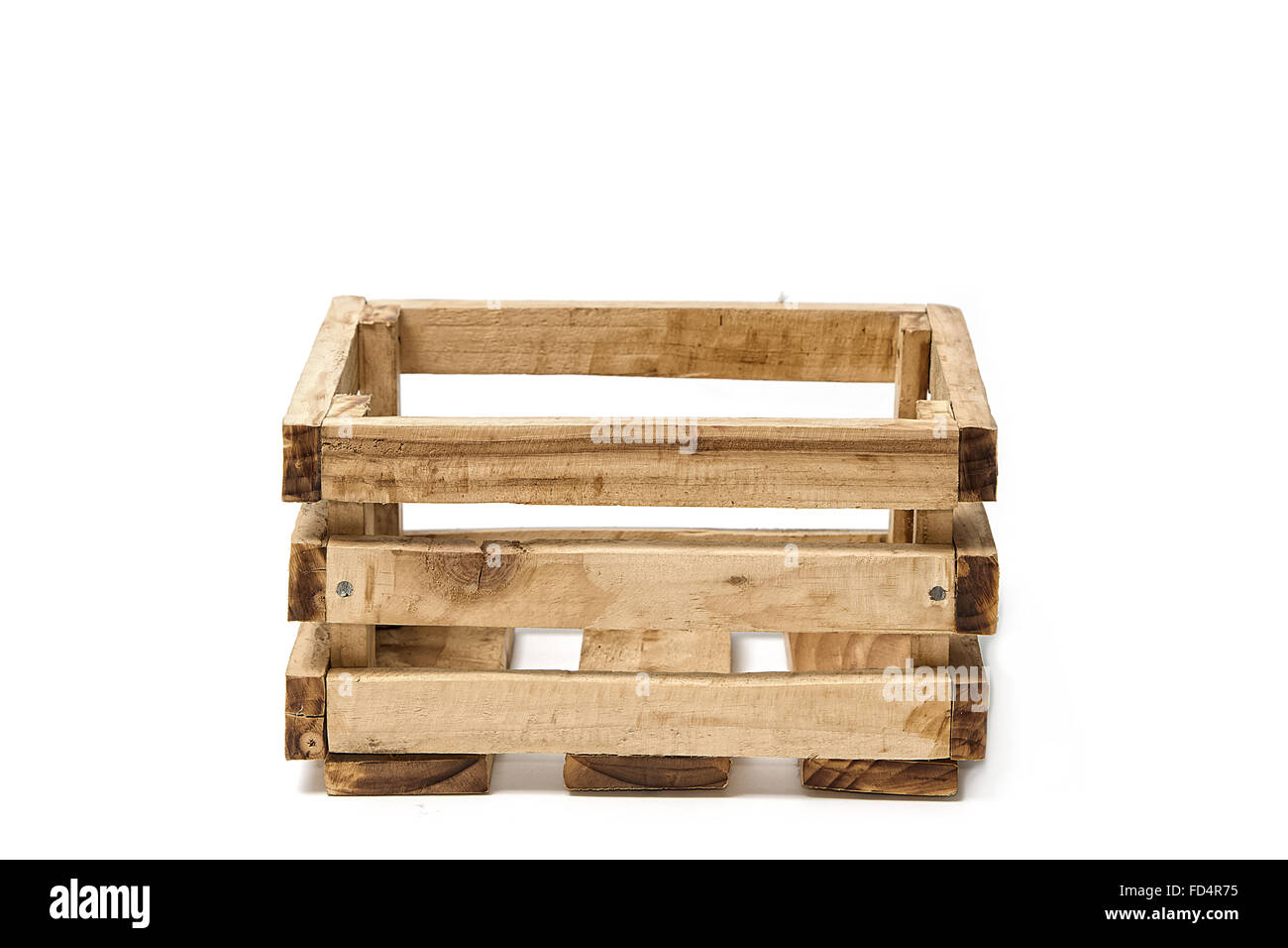 empty wooden crate isolated on white Stock Photo - Alamy