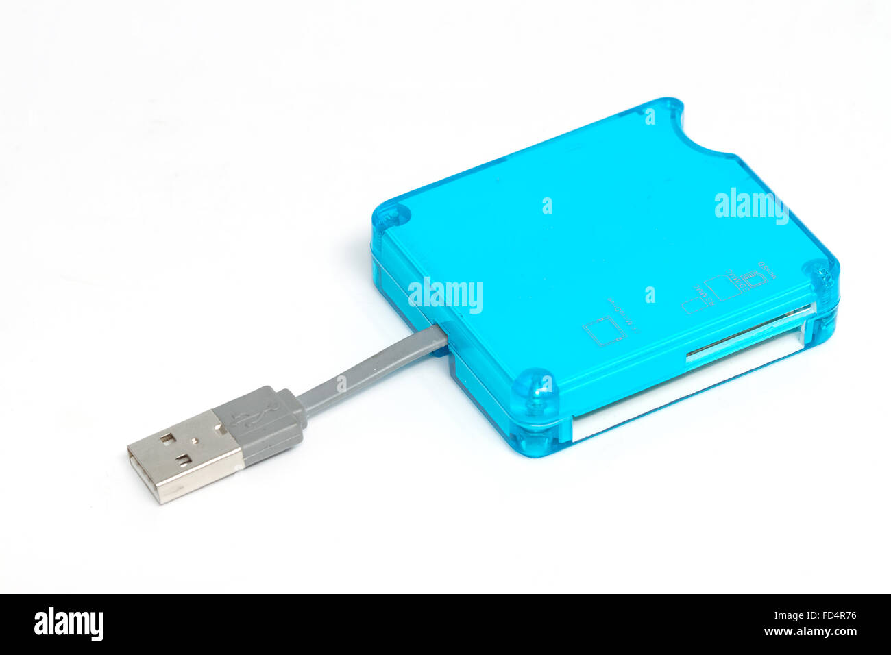 USB card reader isolated on white background Stock Photo - Alamy