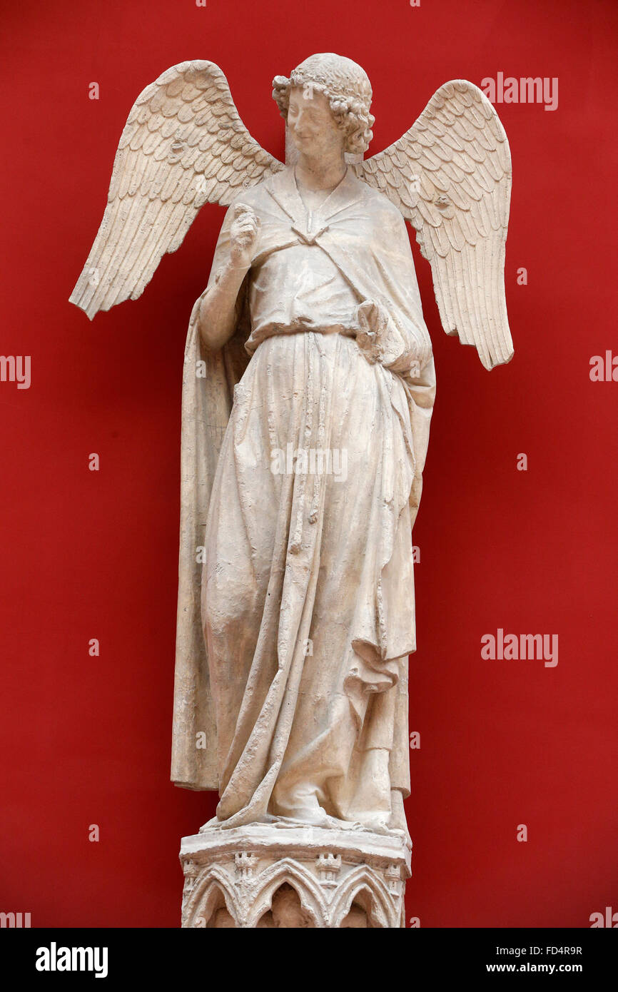 National Museum of French monuments. Reims cathedral. Western facade ...