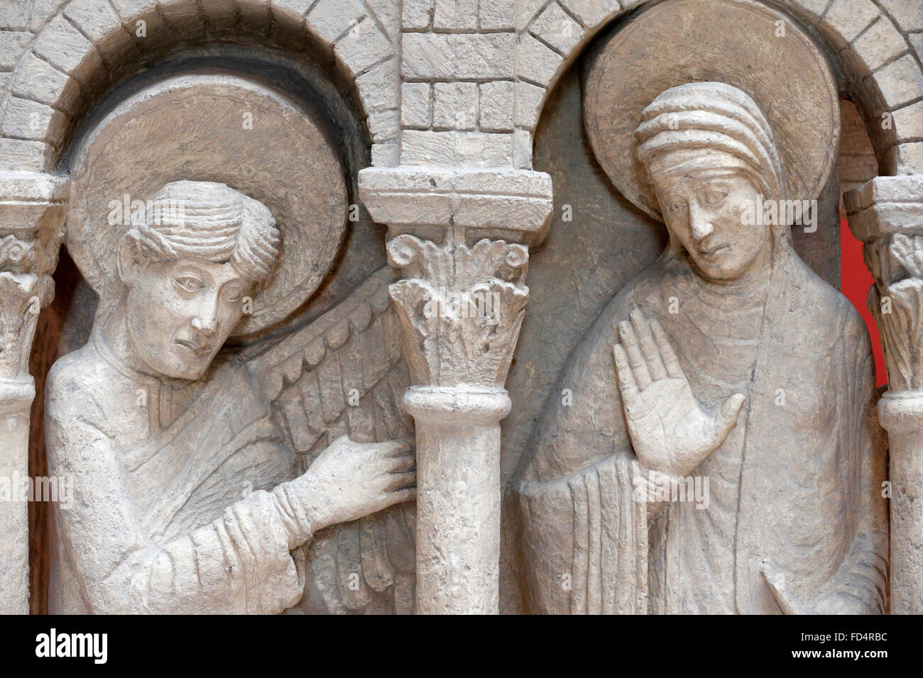 National Museum of French monuments. Saint Foy abbey church, Conques ...