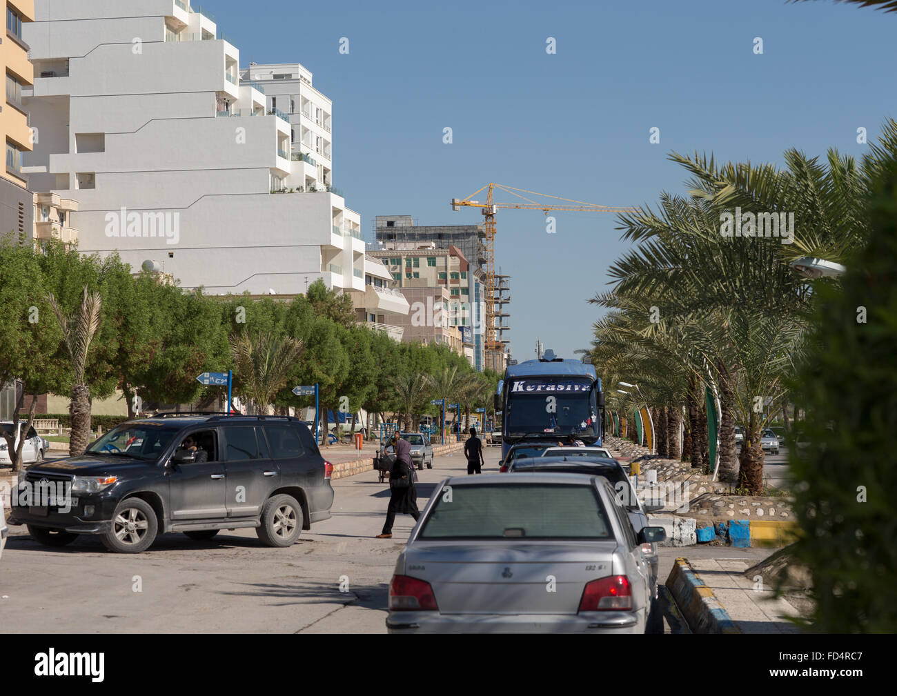 traffic in the city center, Hormozgan, Bandar Abbas, Iran Stock Photo ...