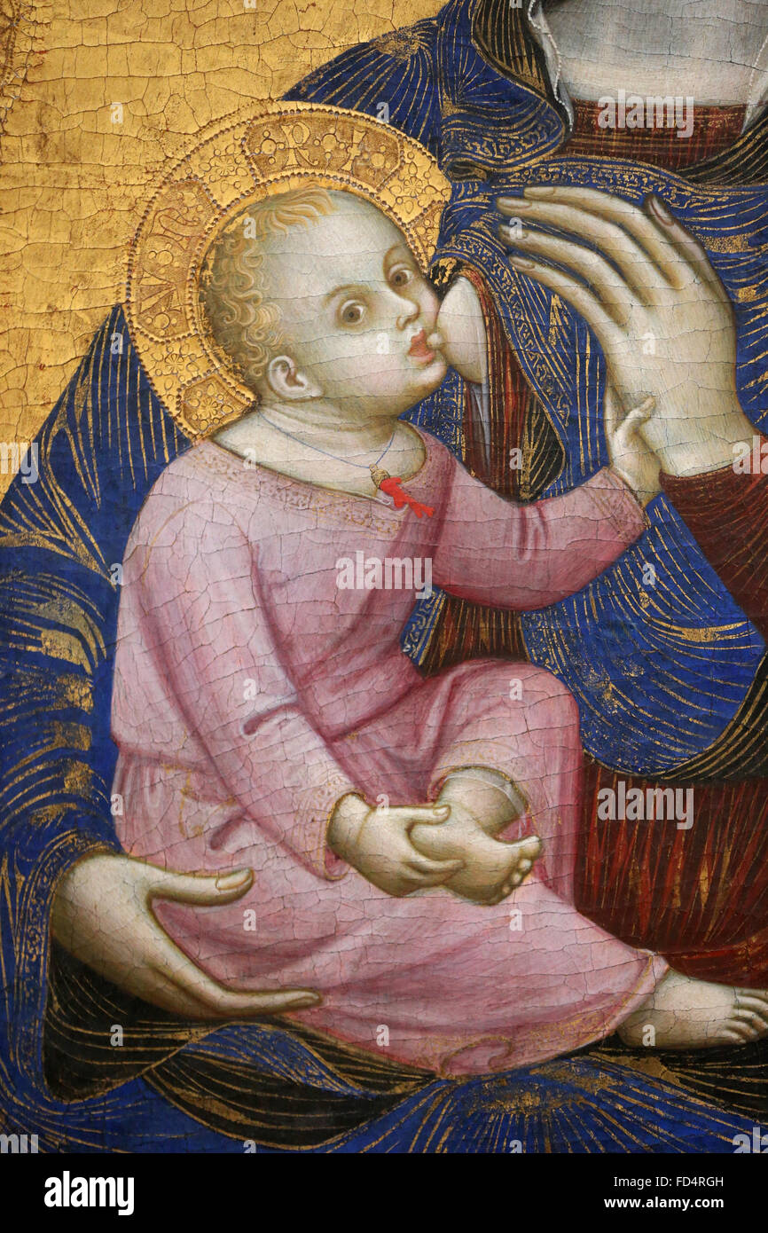 The Louvre Museum. Virgin and Child. Barnaba Da Modena, 14 th century ...