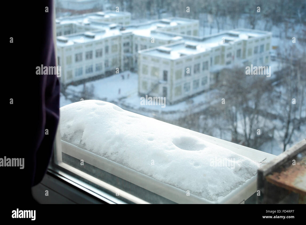 Urban landscape in snow Stock Photo - Alamy