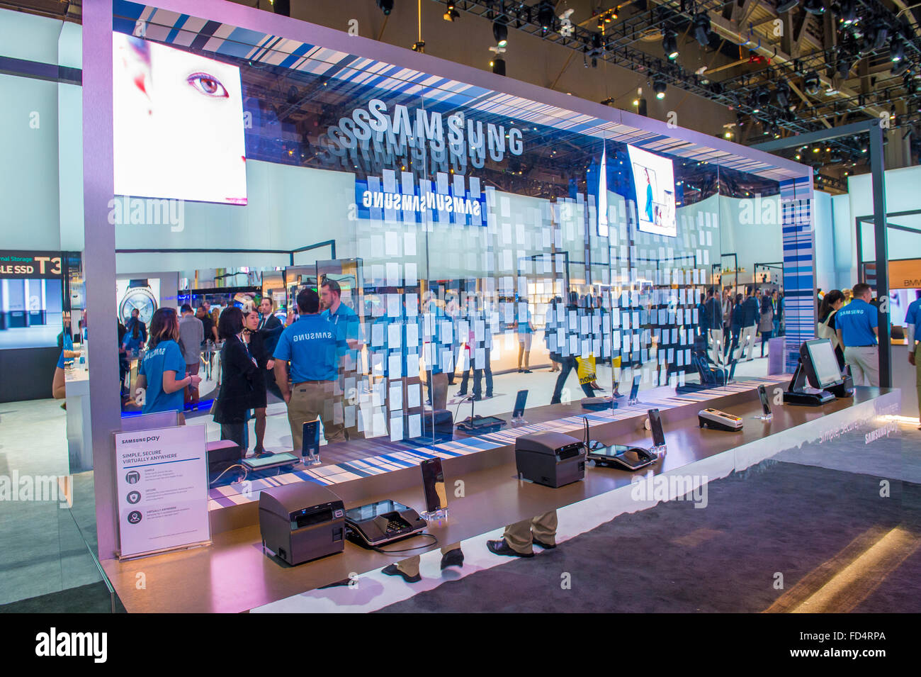 The Samsung booth at the CES show in Las Vegas , Nevada Stock Photo - Alamy