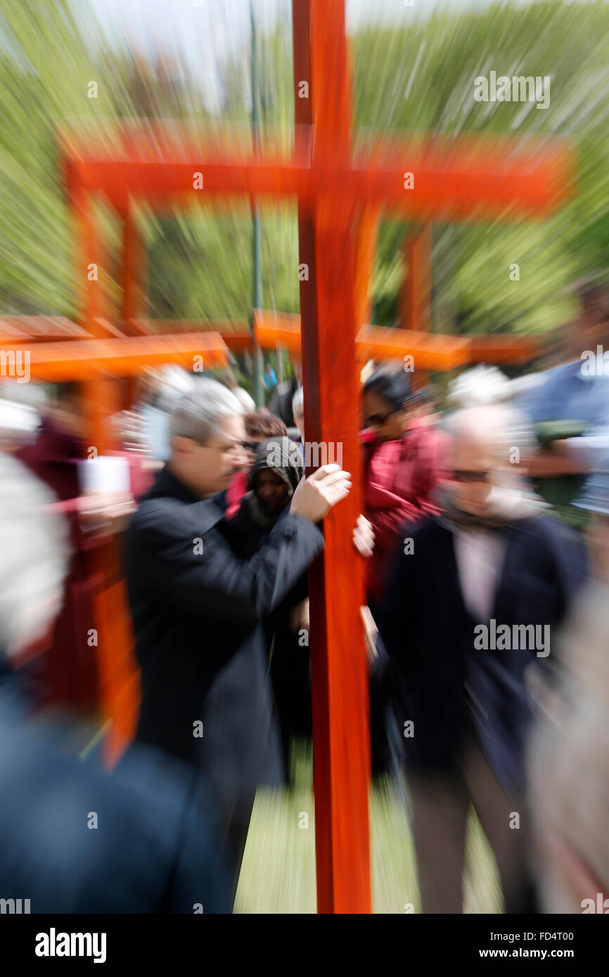 Holy week. Way of the cross Stock Photo - Alamy