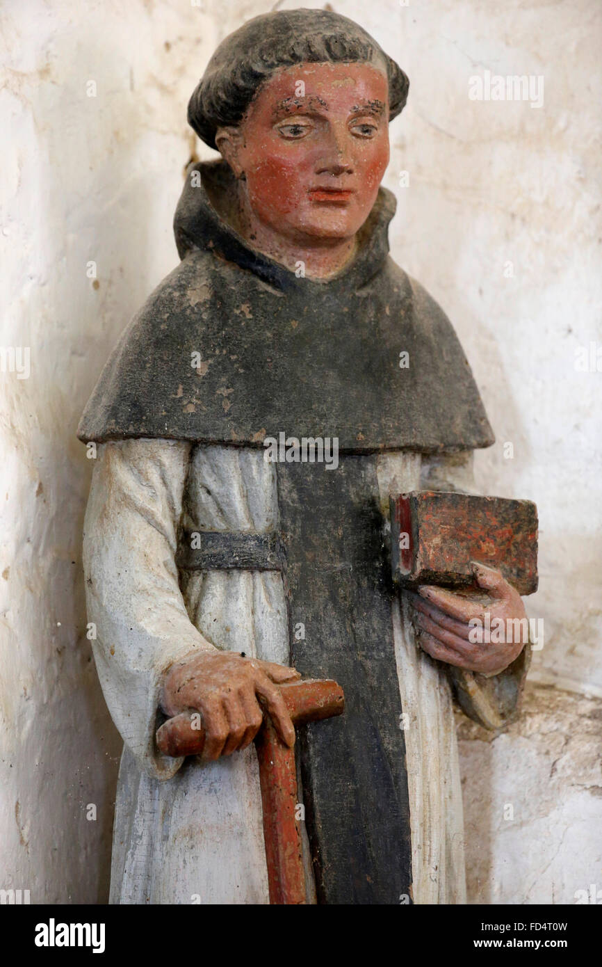 Statue. Saint Fiacre. Patron saint of gardeners Stock Photo - Alamy