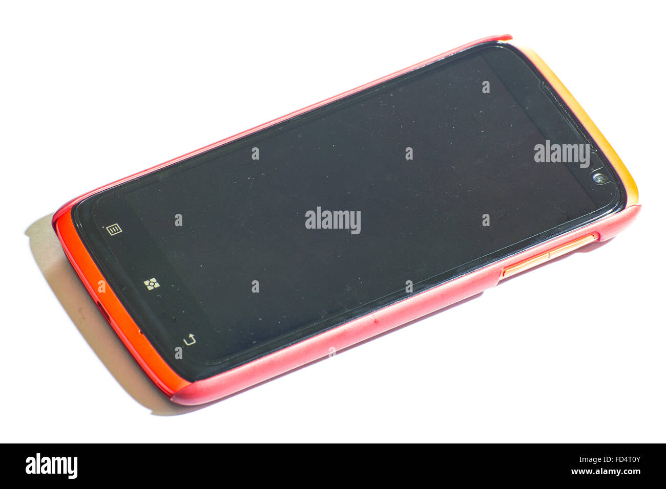 Smart Phone With Blank Screen, Isolated Stock Photo - Alamy