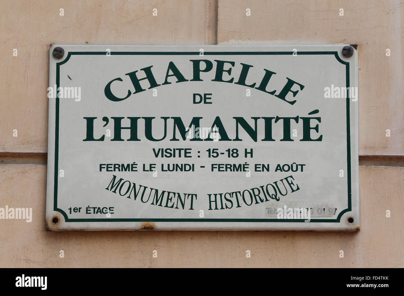 Humanity Temple sign Stock Photo - Alamy