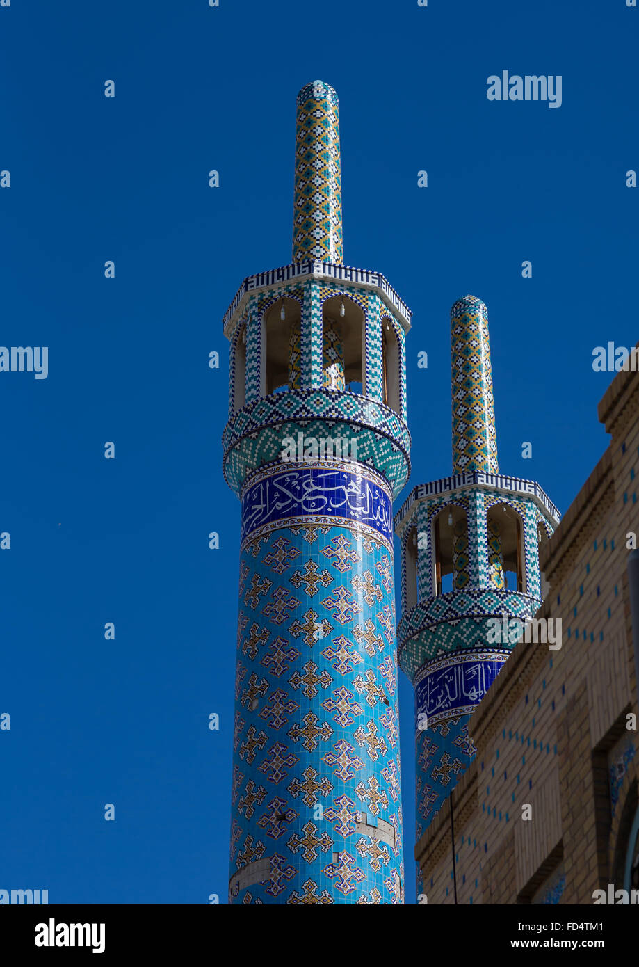 minarets of a mosque, Hormozgan, Bandar Abbas, Iran Stock Photo - Alamy