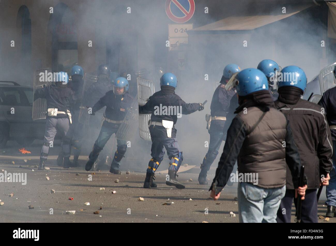 Milan riots hi-res stock photography and images - Alamy
