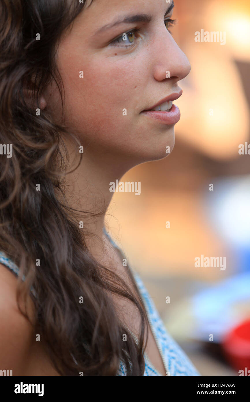 Young christian woman. Taize community Stock Photo - Alamy