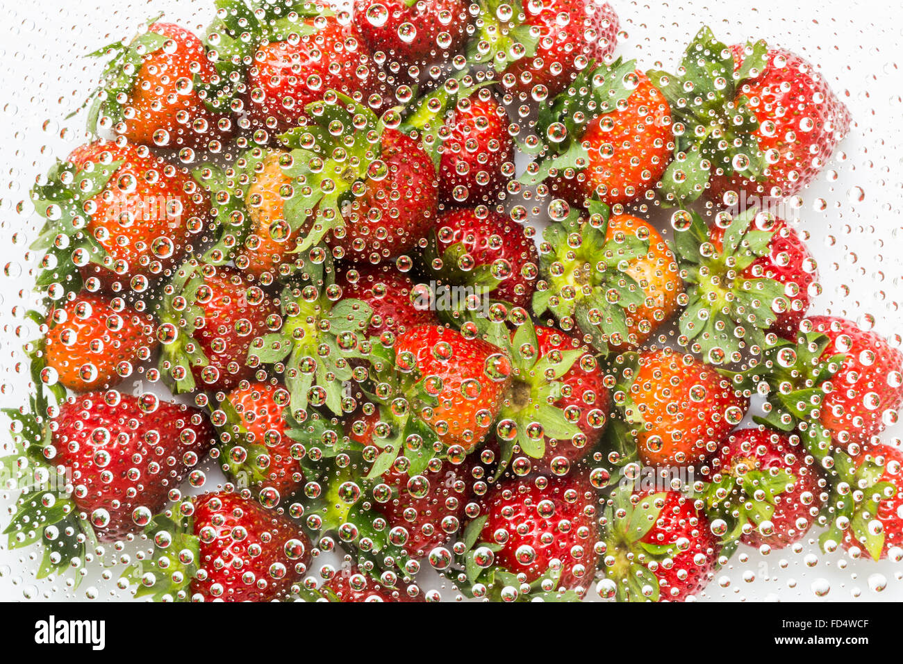 Water drop, droplet, raindrop of strawberry background Stock Photo - Alamy